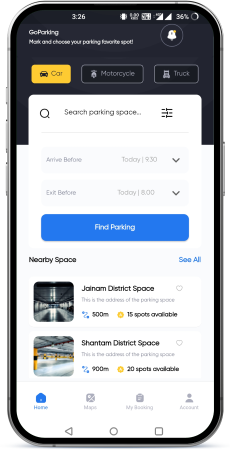 GoParking - Parking Management System | Parking Spot Booking App | Pay ...