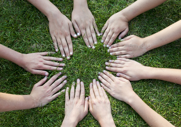 all hands together Stock Photo by Chris_Willemsen | PhotoDune