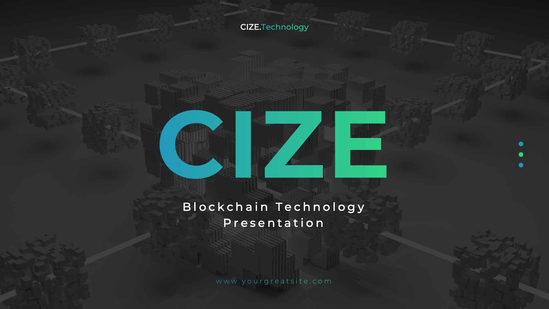 Cize - Blockchain Technology Presentation Keynote, Presentation Templates