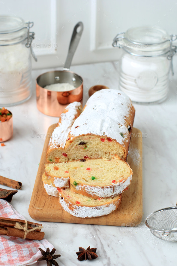 Christmas Stollen Traditional Fruit Bread Stollen Holiday Treats for ...