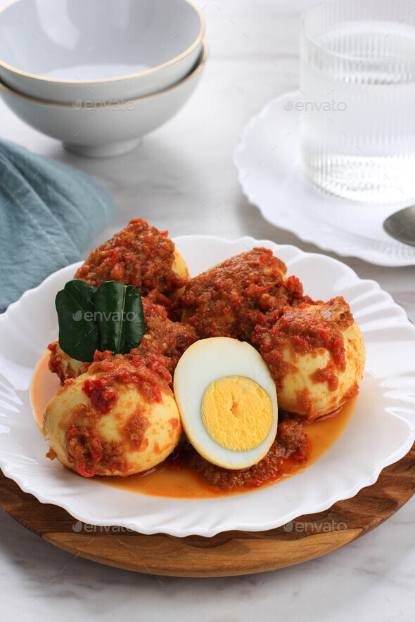 Telur Balado (Telor Bumbu Bali) is Boiled Egg with Balinese Spicy Sauce ...
