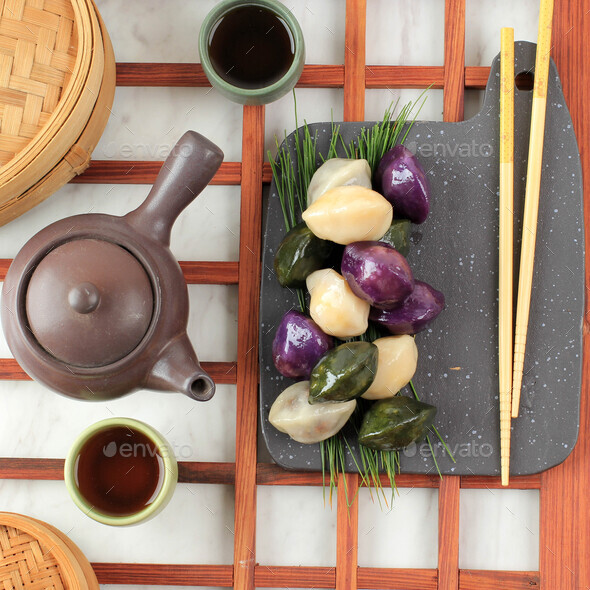 Traditional Chuseok Day Food, Korean Half Moon Shaped Rice Cake or ...