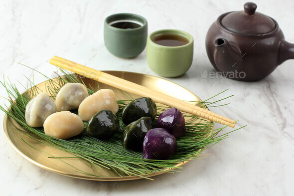 Traditional Chuseok Day Food, Korean Half Moon Shaped Rice Cake or ...