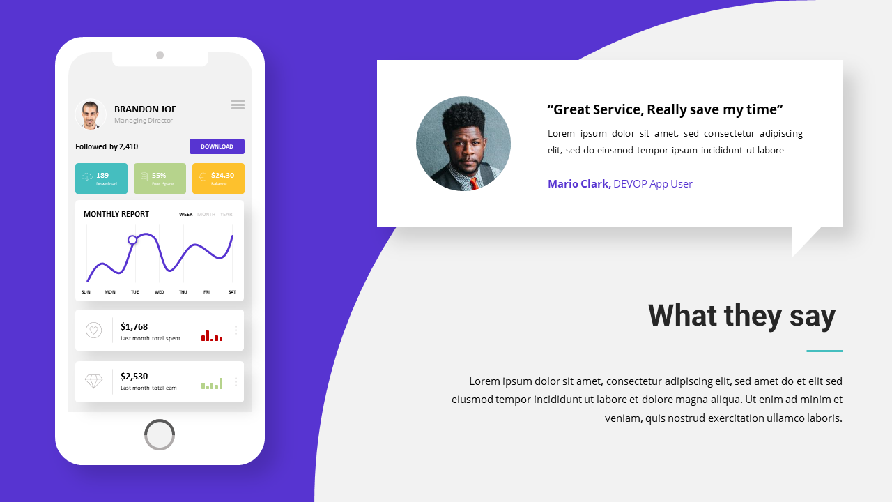 DEVOP – Mobile App Google slide Template, Presentation Templates ...