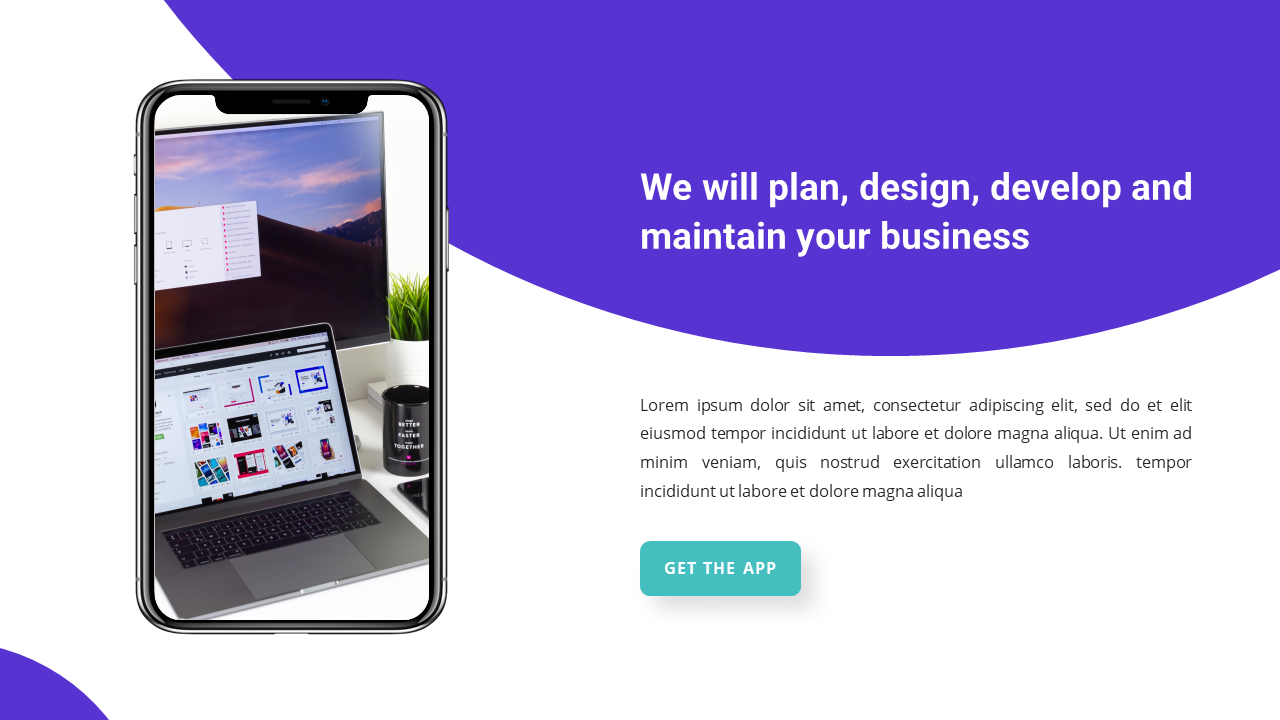 DEVOP – Mobile App Google slide Template, Presentation Templates ...