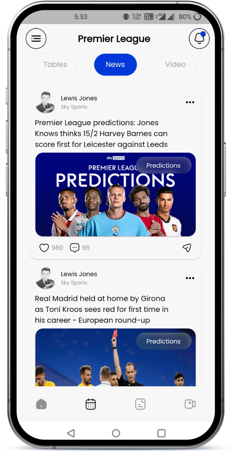 GoScore - FIFA Football Live Score | Fixture, Line-ups, Leagues ...