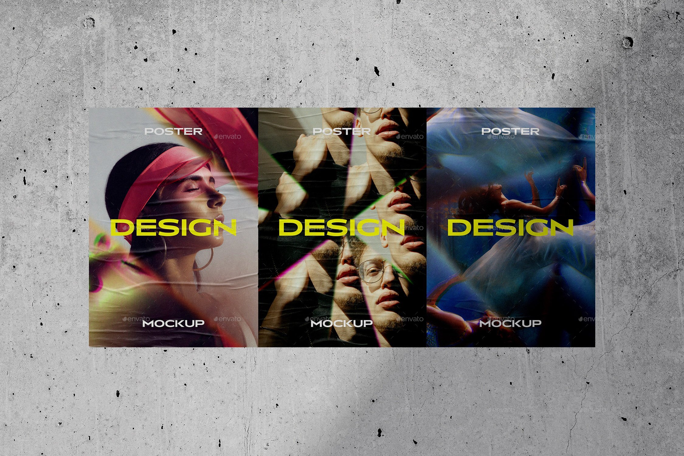 Cement Wall Poster Mockup, Graphics | GraphicRiver