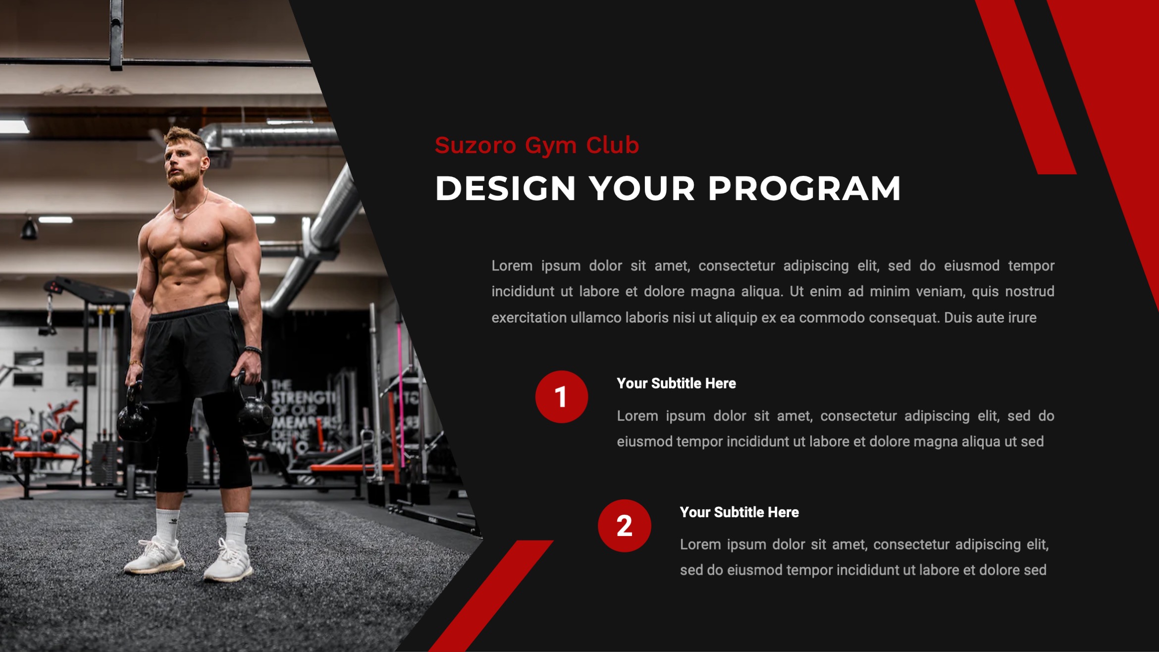 Suzoro – Gym & Fitness Google Slides Template by kmgdesignid | GraphicRiver