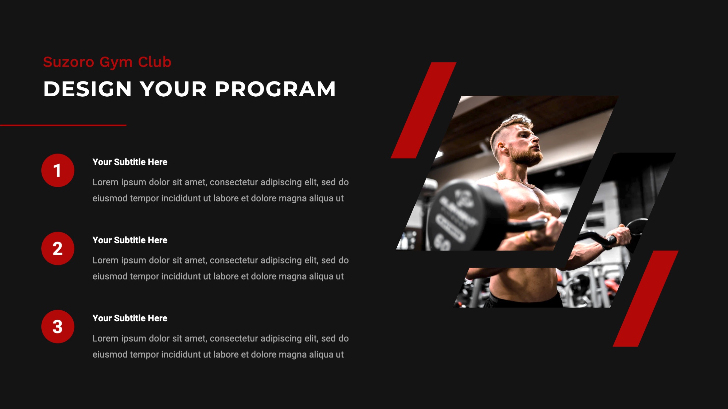 Suzoro – Gym & Fitness Google Slides Template, Presentation Templates