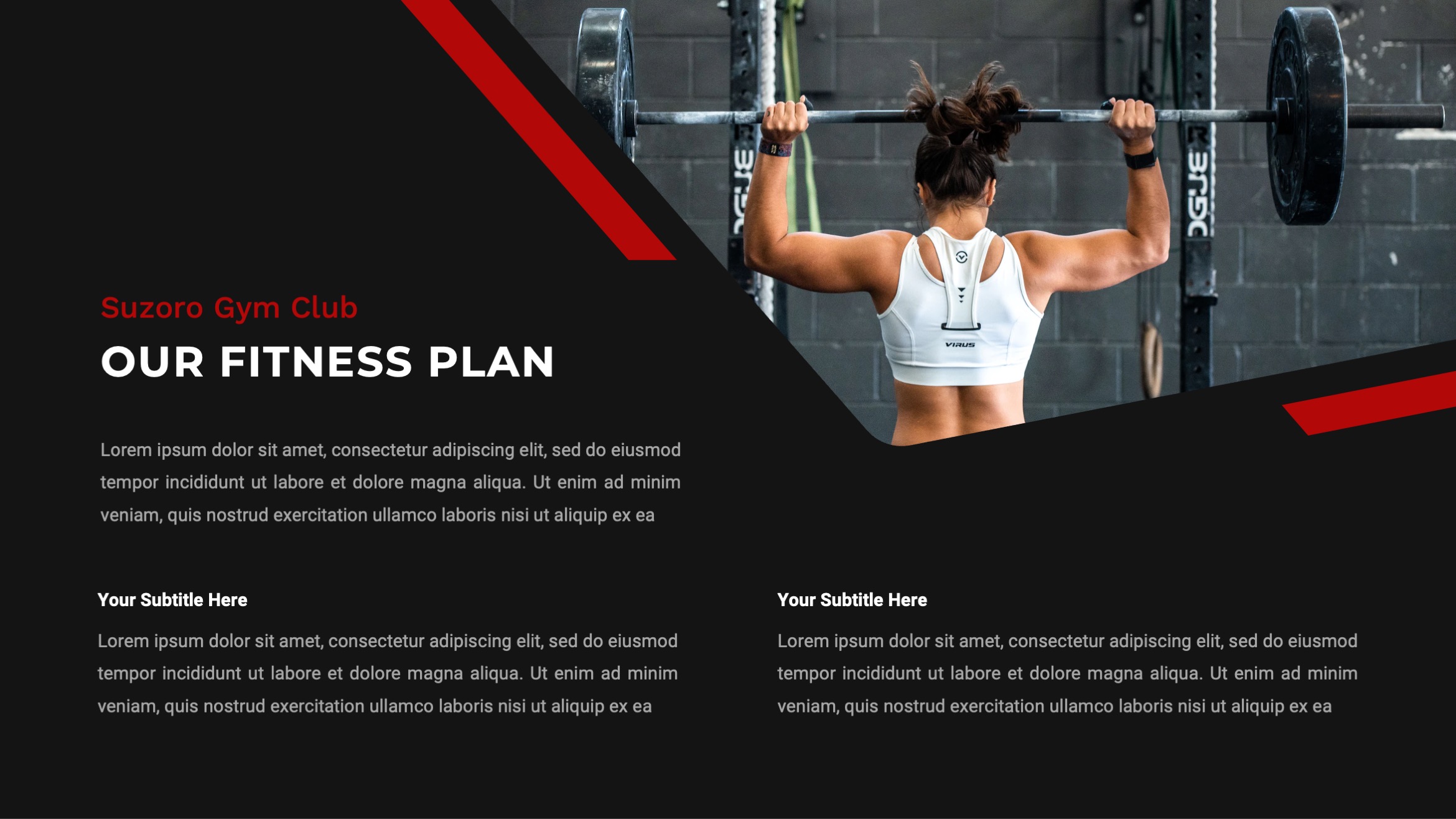 Suzoro – Gym & Fitness Google Slides Template, Presentation Templates