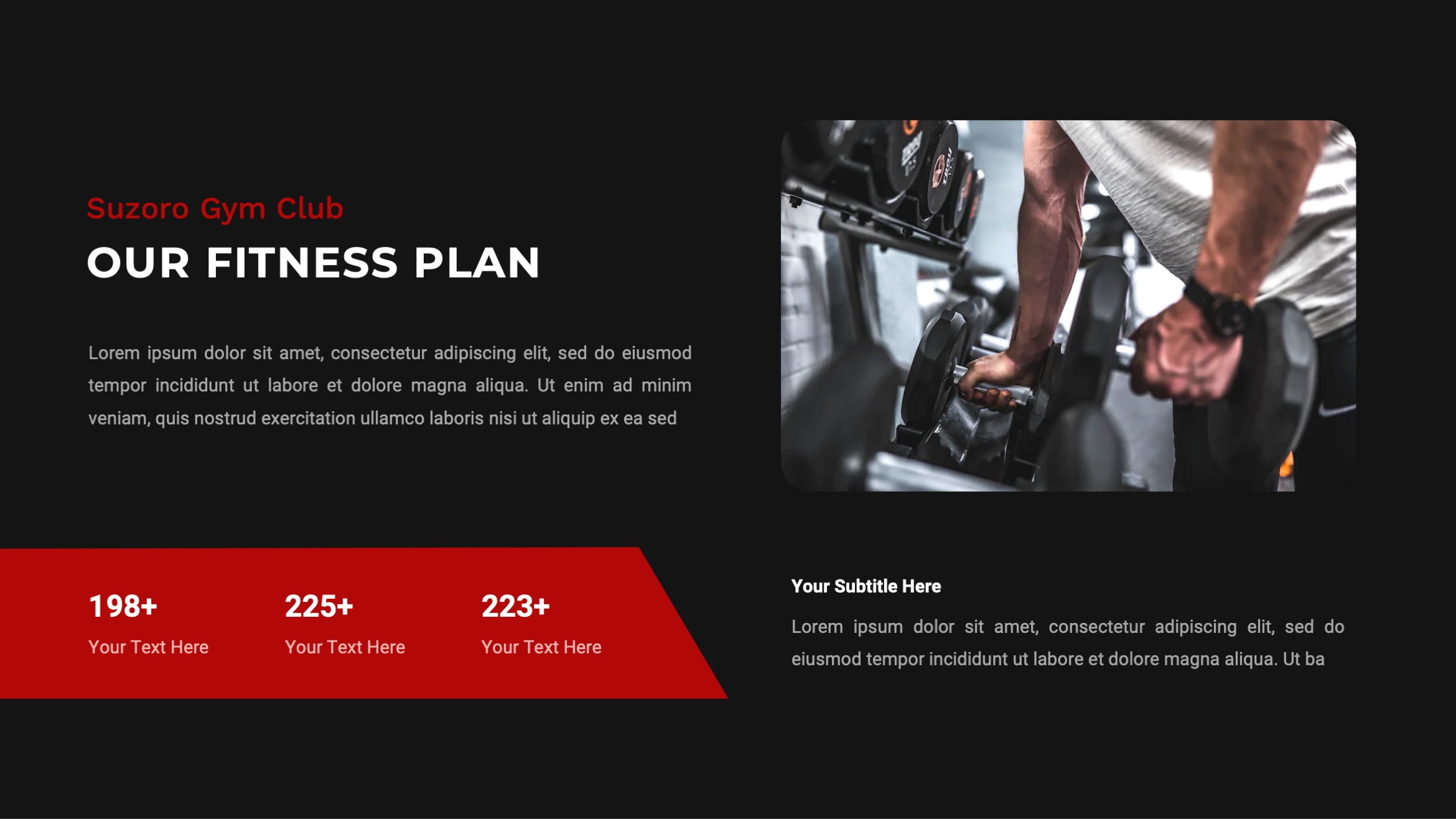 Suzoro – Gym & Fitness Google Slides Template, Presentation Templates