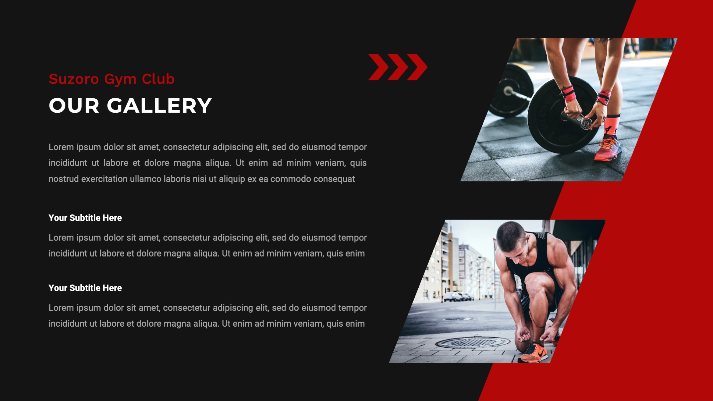 Suzoro – Gym & Fitness Google Slides Template, Presentation Templates