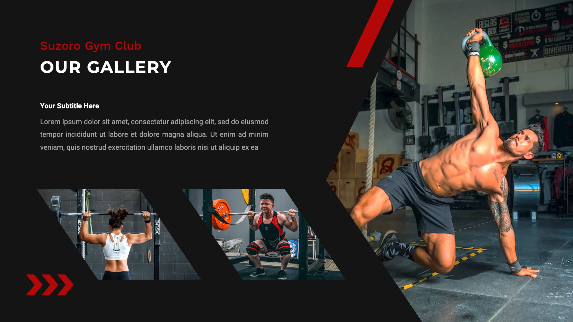 Suzoro – Gym & Fitness PowerPoint Template, Presentation Templates