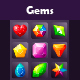 Gems For Match Three Game, Game Assets | GraphicRiver
