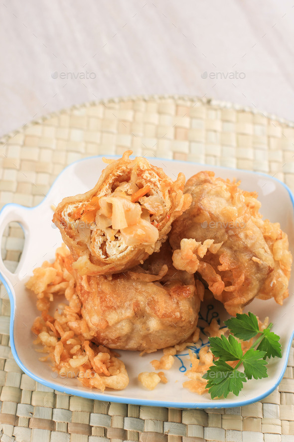 Tahu Hot Jeletot (Spicy Stuffed Crispy Tofu) with Stir Fry Spicy ...