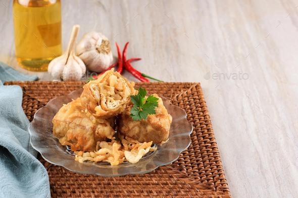 Tahu Isi Hot Jeletot or Indonesian Fried Stuffed Tofu Stock Photo by ...