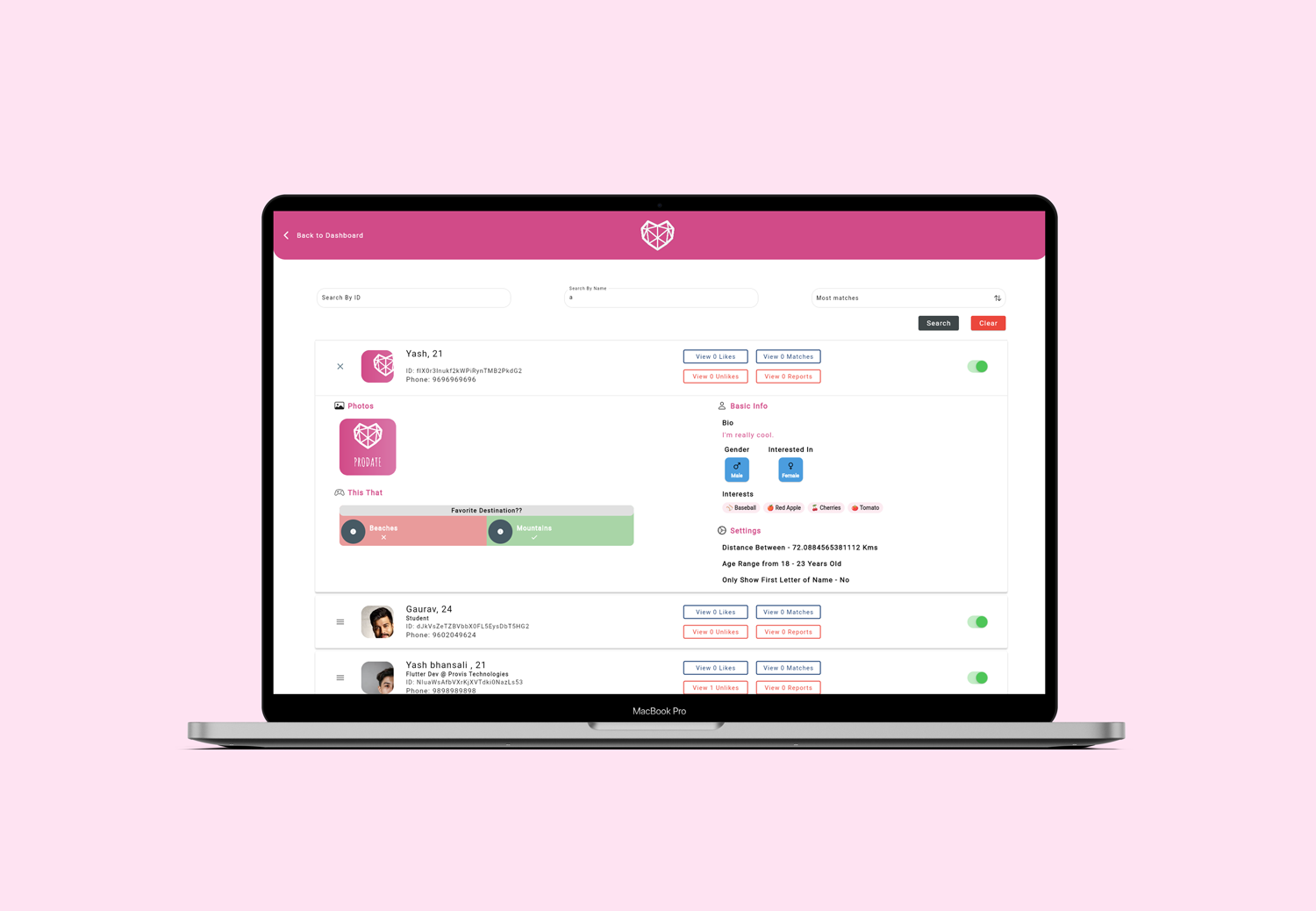 Prodate - Closer to your partner - Dating App by Provis-Technologies