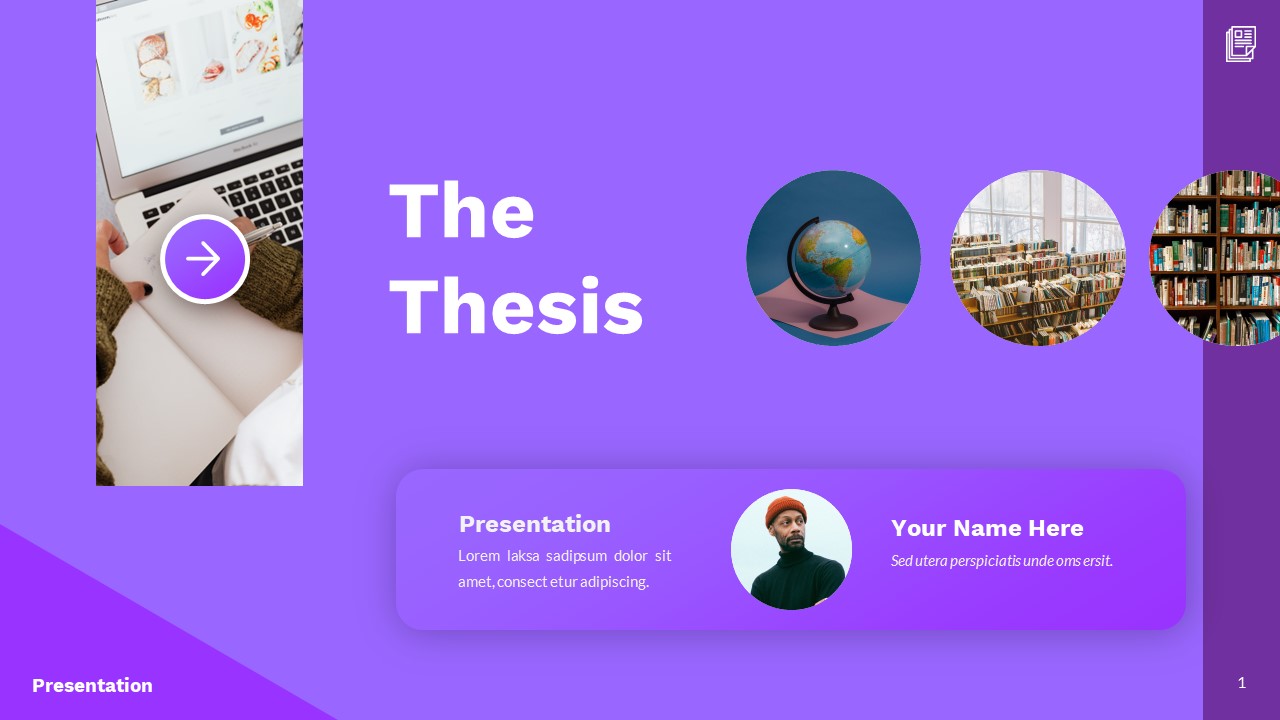 Thesis - Education Study Presentation Powerpoint Template, Presentation ...