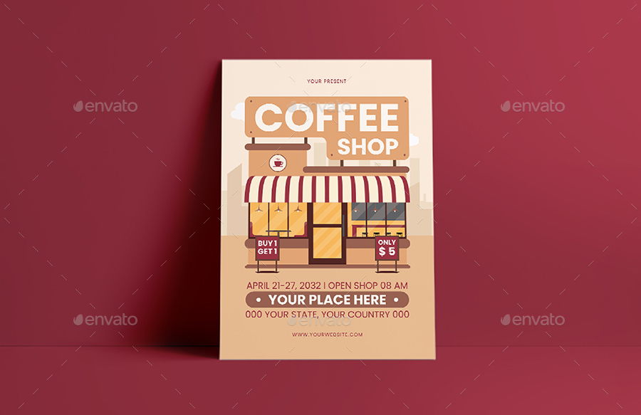 Coffee Shop Flyer, Print Templates | GraphicRiver