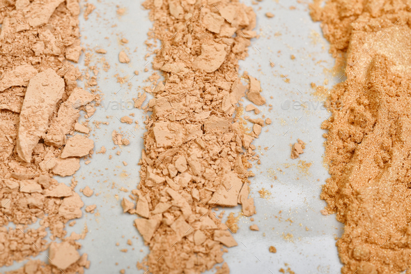 Makeup powder texture, Various shade and tone of pressed face powder ...