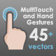 MultiTouch and Hand Gestures Vectors, Vectors | GraphicRiver