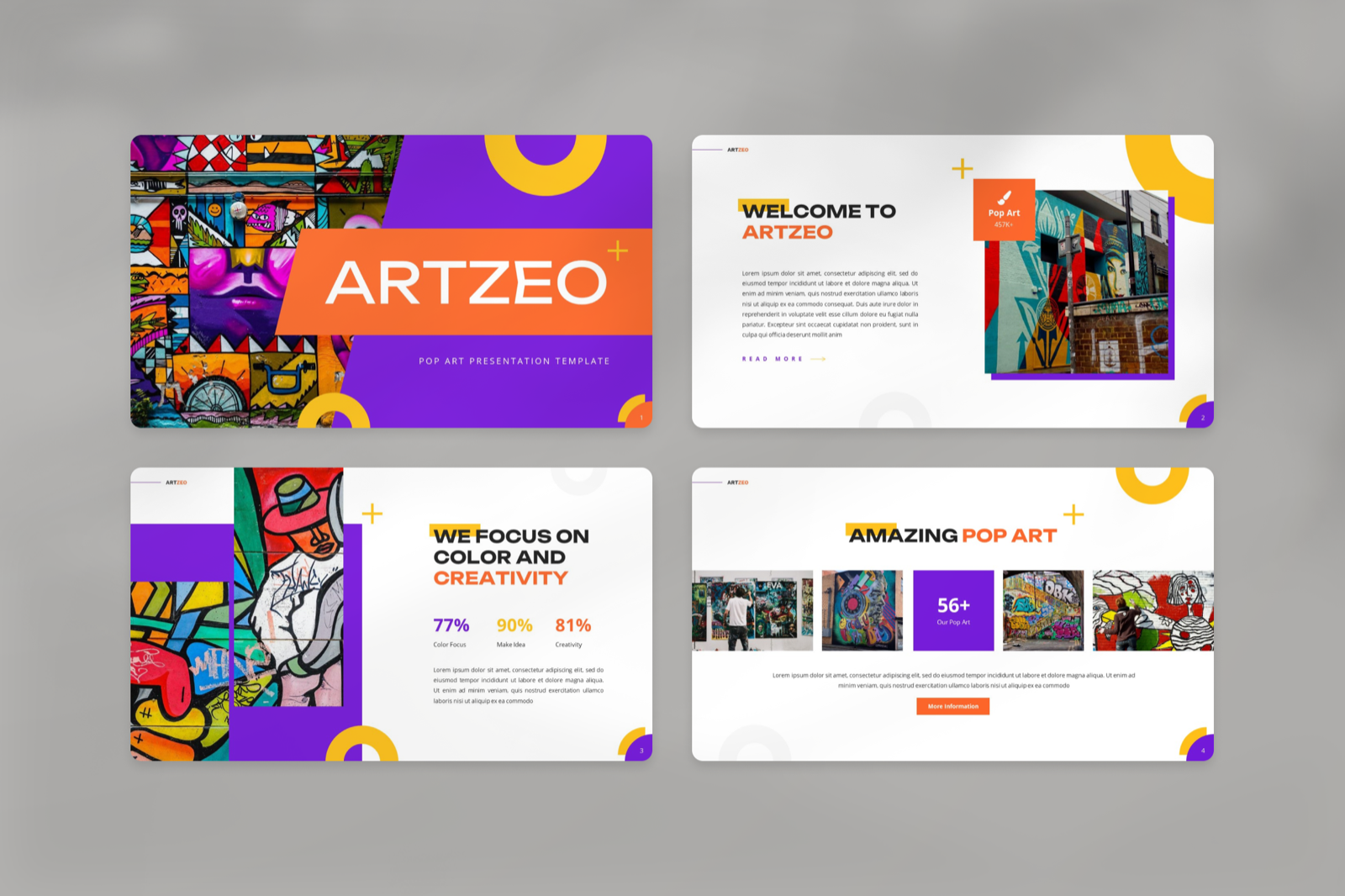 Artzeo - Pop Art Powerpoint Template, Presentation Templates | GraphicRiver