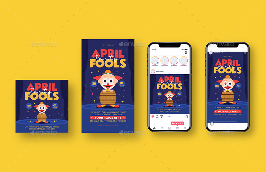 April Fool's Party Flyer, Print Templates | GraphicRiver