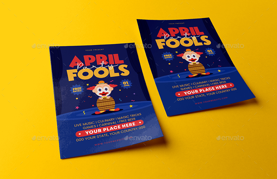 April Fool's Party Flyer, Print Templates | GraphicRiver