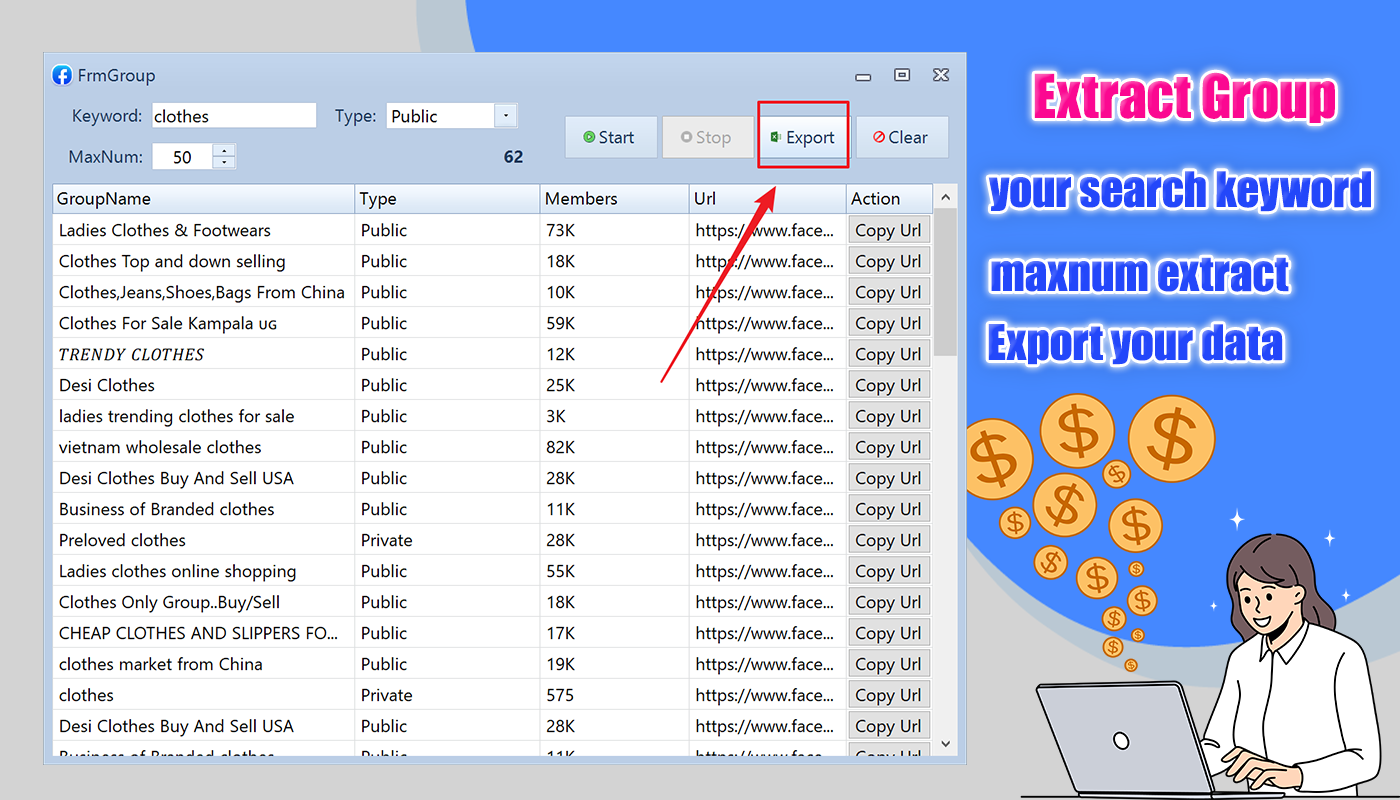 Facebook Extract Group|Group Members Pro 5.0.1 by IonicStudio | CodeCanyon