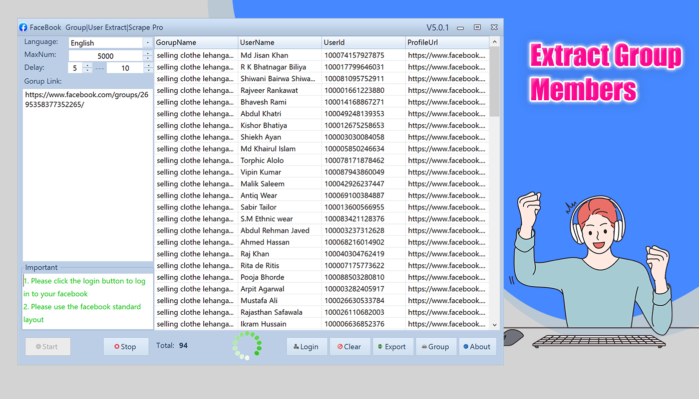 Facebook Extract Group|Group Members Pro 5.0.1 by IonicStudio | CodeCanyon