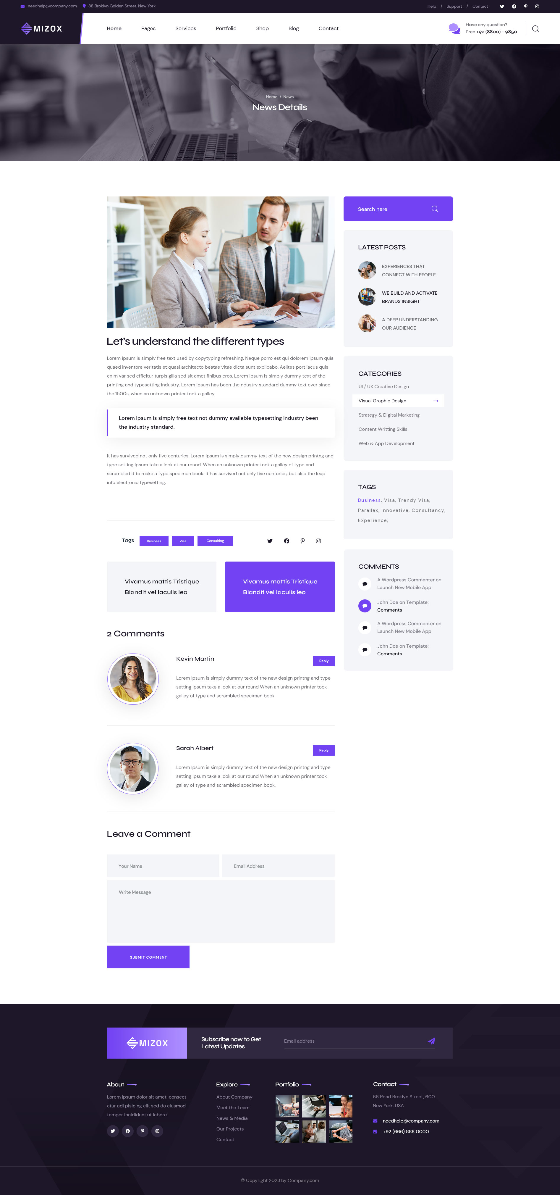 Mizox - Web Design Agency PSD Template by thimshop | ThemeForest