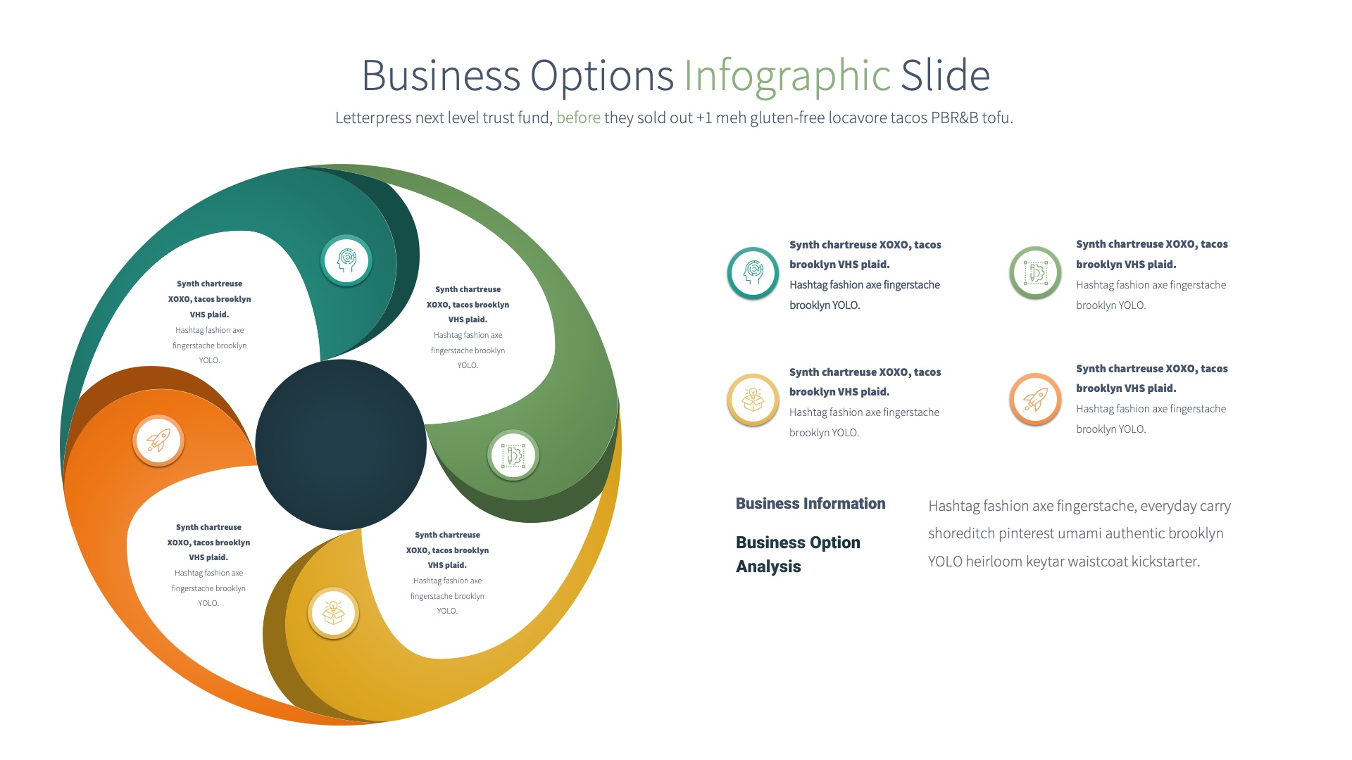 Business Options - PowerPoint Infographics Slides, Presentation Templates