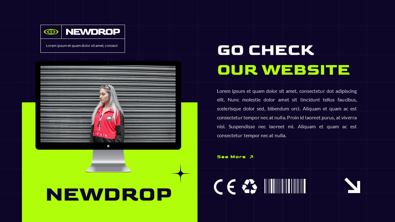 Newdrop – Streetwear Concept Keynote Template, Presentation Templates