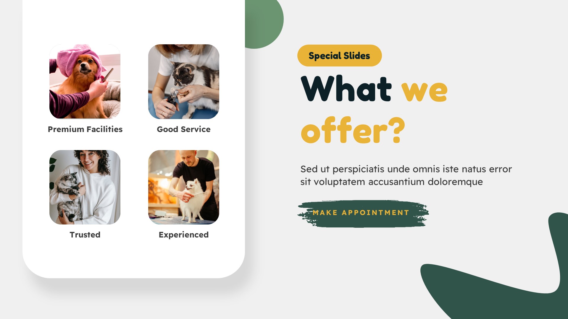 Petslon - Petcare & Pet Shop Powerpoint Template, Presentation Templates