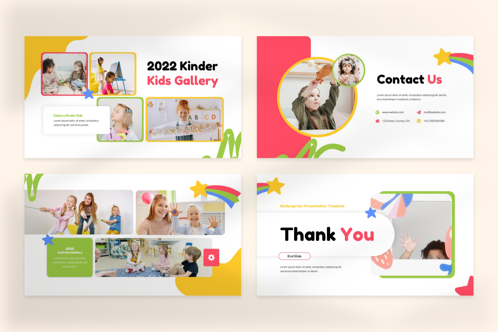 Kinder Kids - Kindergarten & Preschool Googleslide Template ...