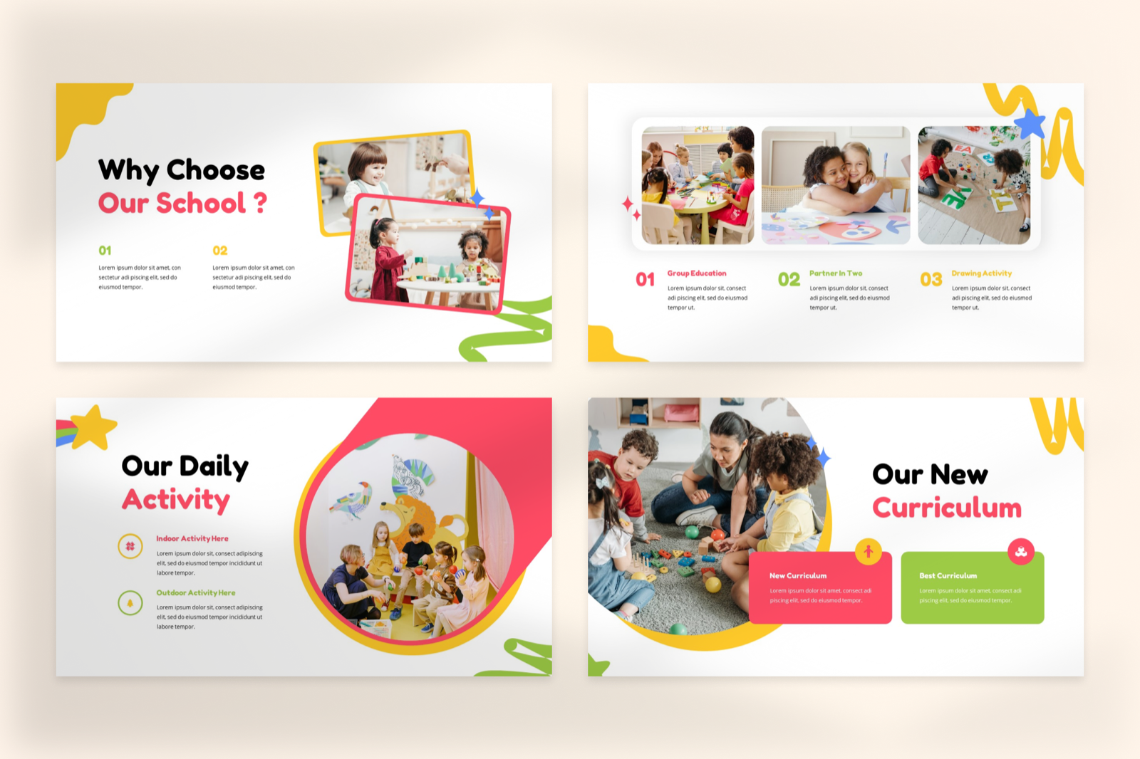 Kinder Kids - Kindergarten & Preschool Googleslide Template ...