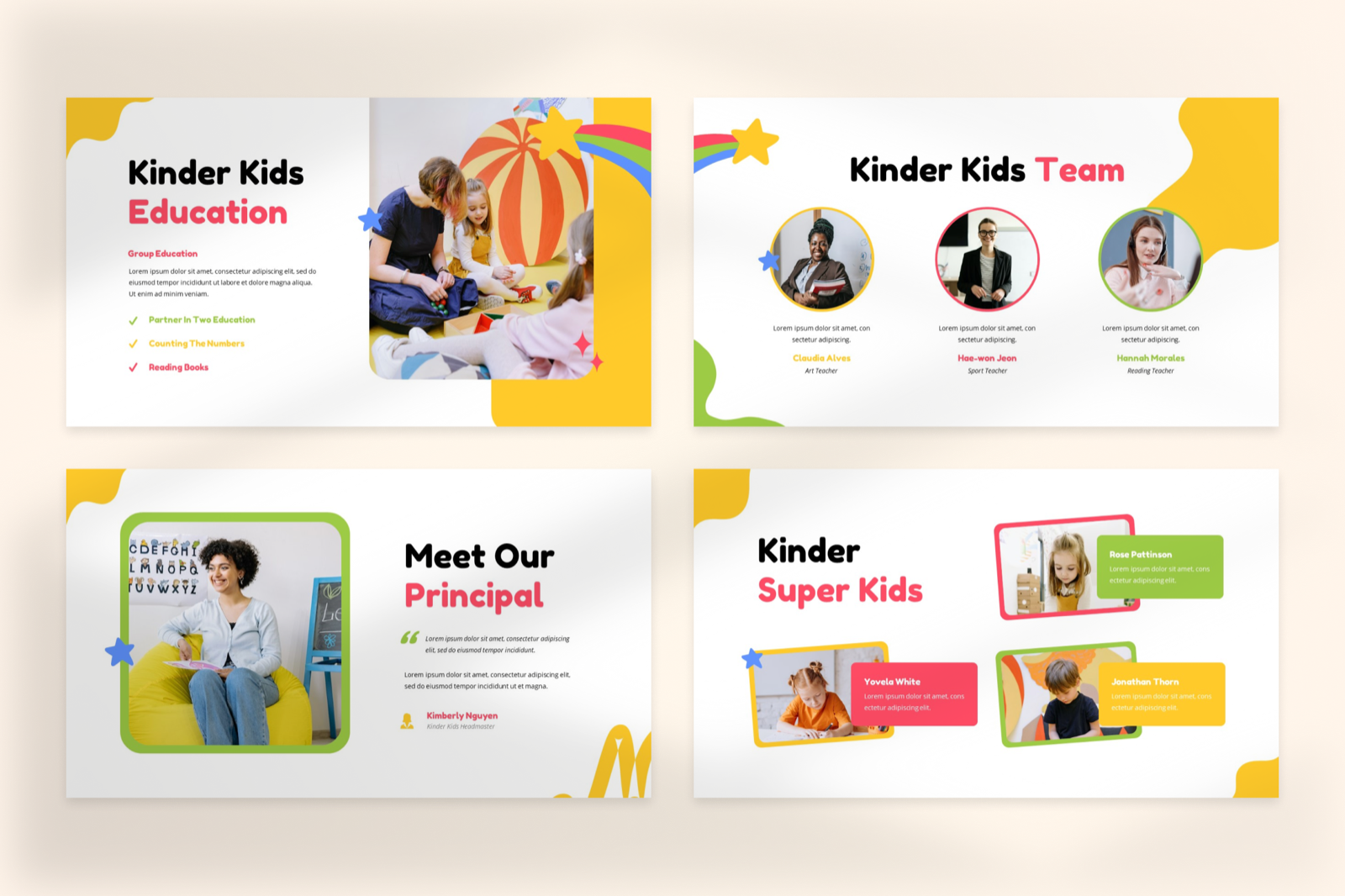 Kinder Kids - Kindergarten & Preschool Googleslide Template ...