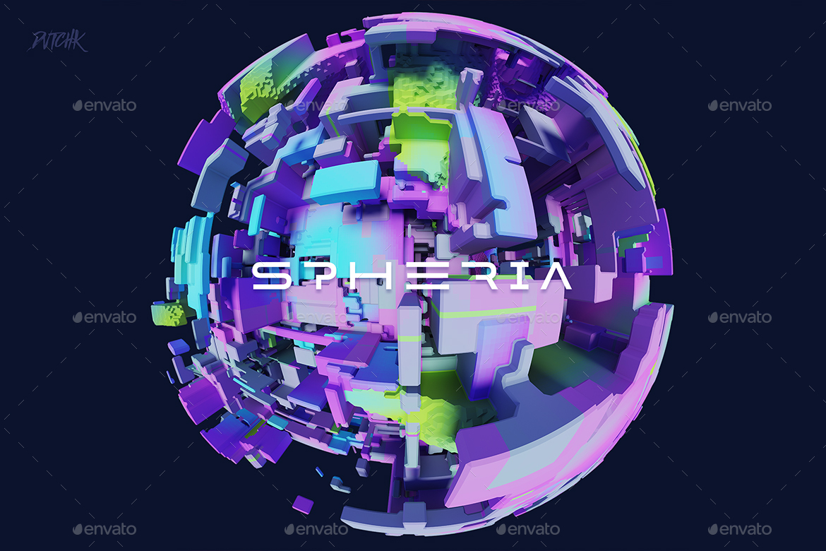 Spheria | Abstract 3D Spheres | Vol. 01 by dvtchk | GraphicRiver
