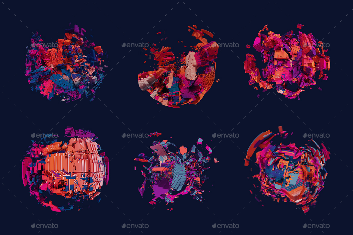 Spheria | Abstract 3D Spheres | Vol. 01 by dvtchk | GraphicRiver