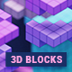 3D Blocks - Colorful Geometric Backgrounds | V01, Graphics | GraphicRiver