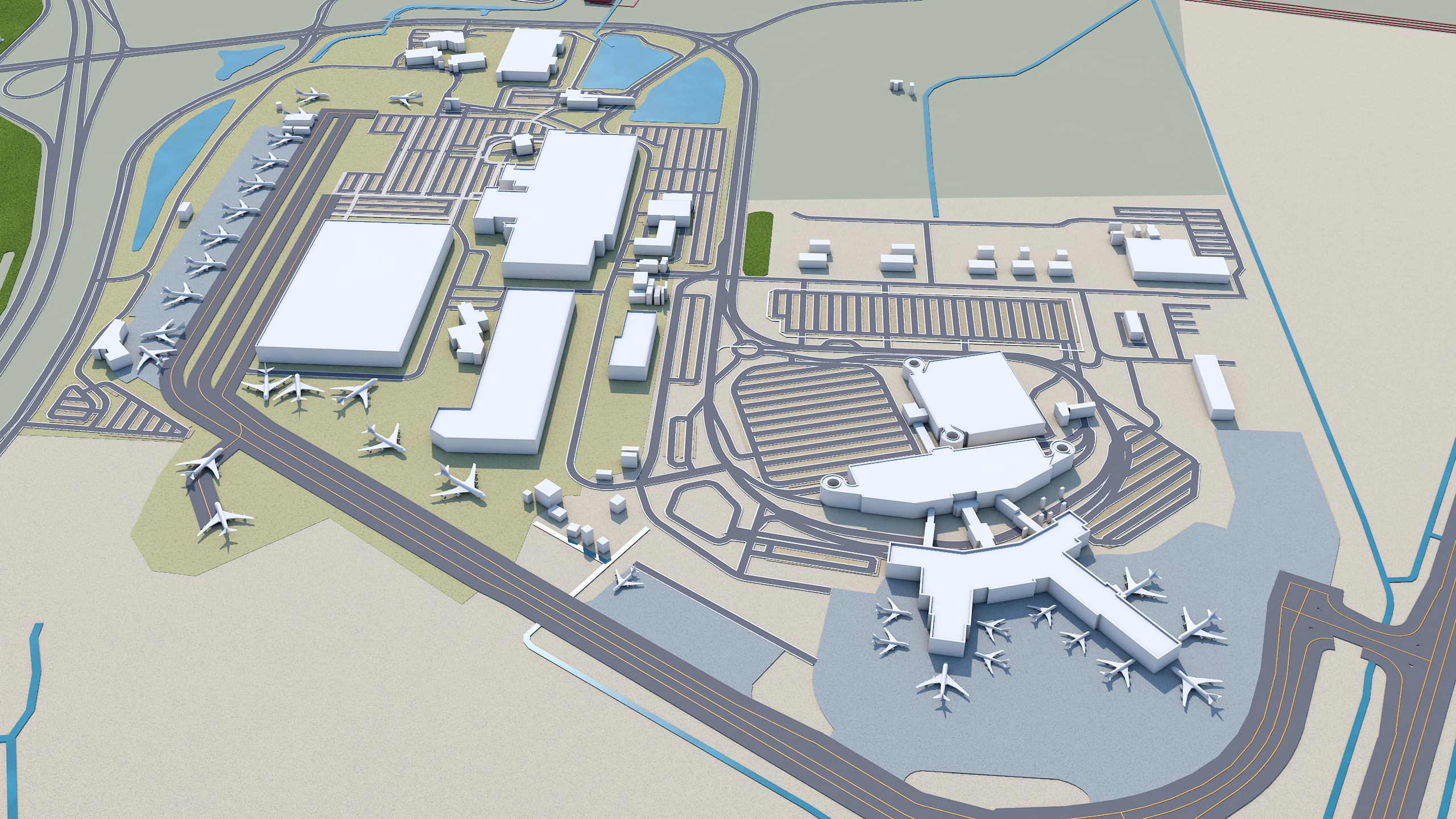 Charleston international Airport 3d model by TurboCG | 3DOcean