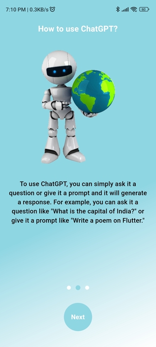 ChatGPT Turbo 3.5 Image and Text Generation Flutter-GPT by Afjalru