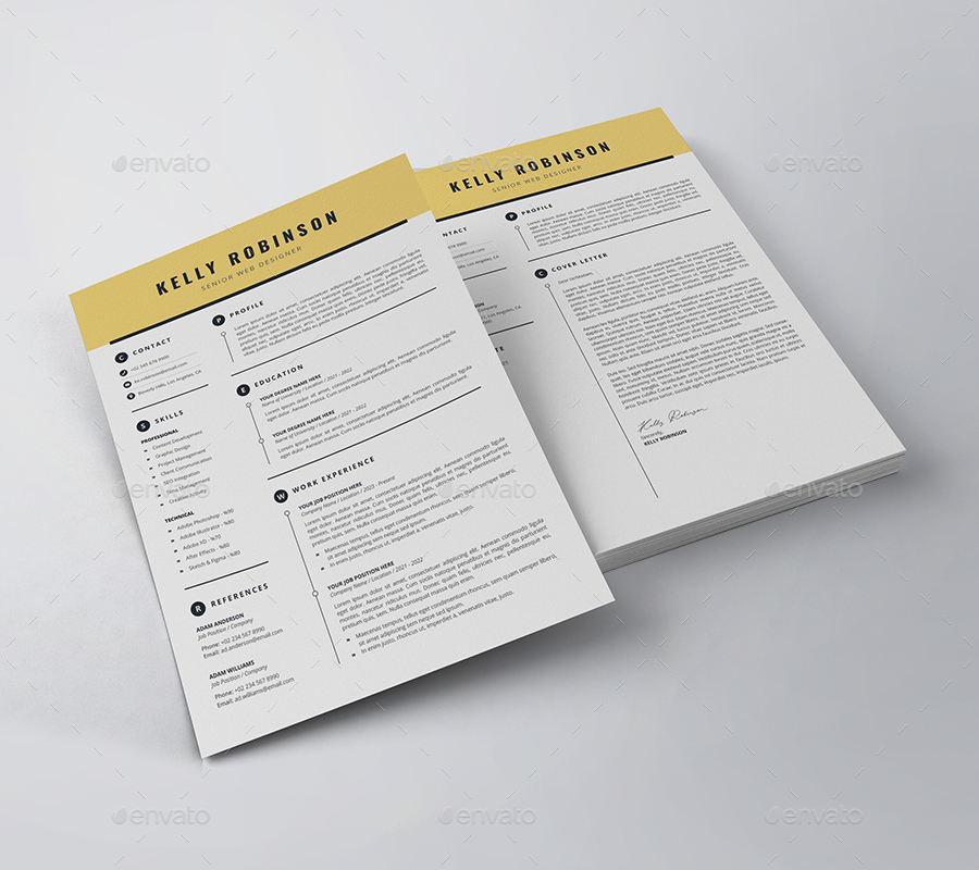 Clean Resume/CV, Print Templates | GraphicRiver