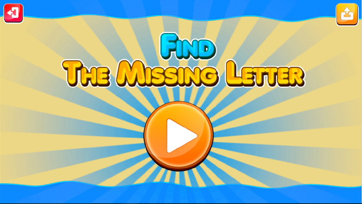 Find The Missing Letter Game (HTML5) Kids Educational Game by CGFX-Studio