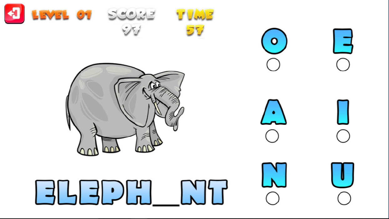 Find The Missing Letter Game (HTML5) Kids Educational Game by CGFX-Studio