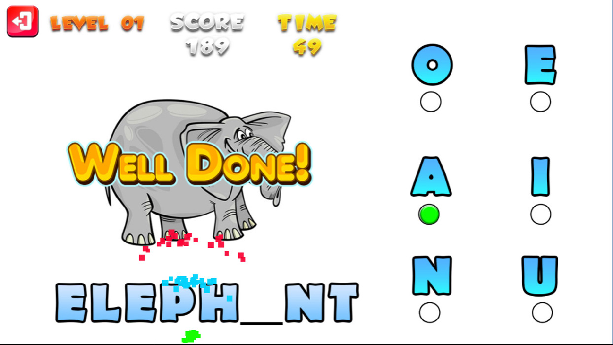 Find The Missing Letter Game (HTML5) Kids Educational Game by CGFX-Studio