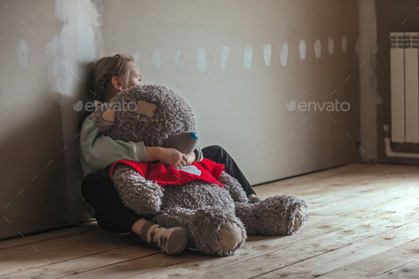 children in frustration in sadness at home with a toy Stock Photo by ...