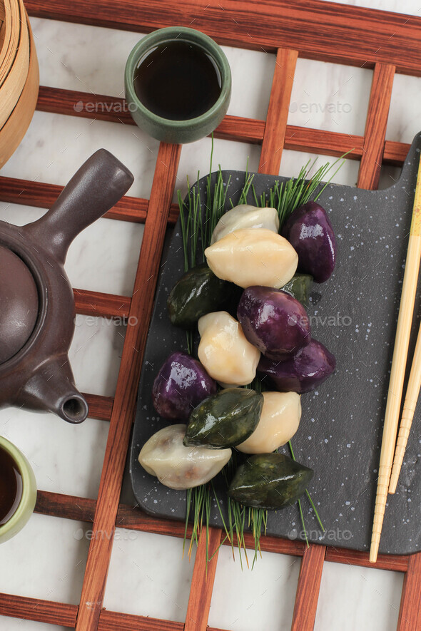 Traditional Chuseok Day Food, Korean Half Moon Shaped Rice Cake or ...