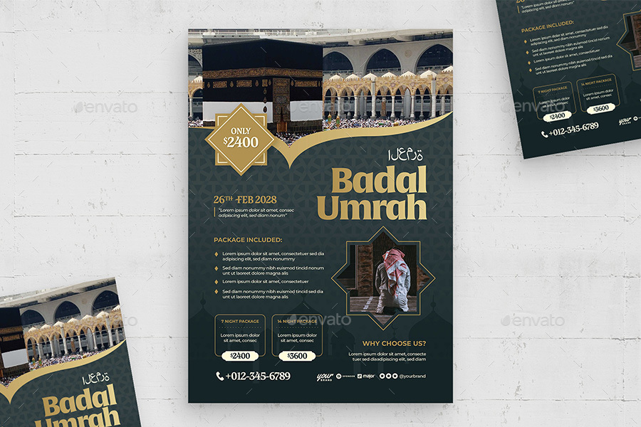 Muslim Umrah Flyer Template, Print Templates | GraphicRiver