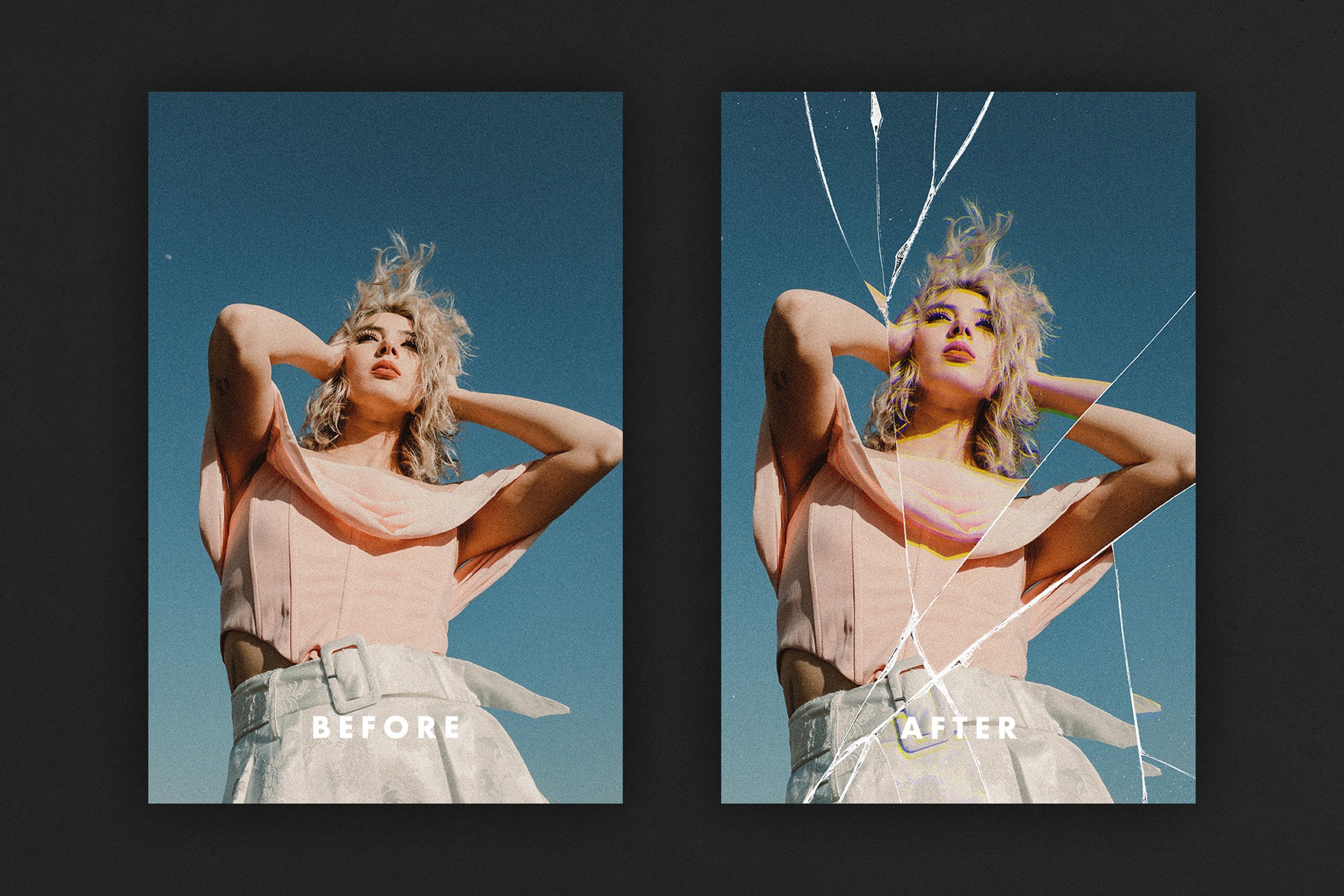 Smashed Glass Effect for Posters, Add-ons | GraphicRiver